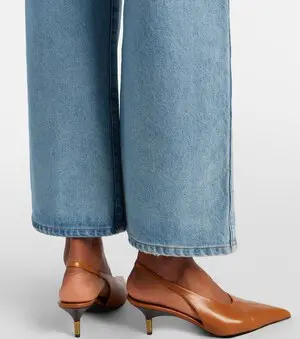 Khaite Delina High-rise Wide-leg Jeans - Blue