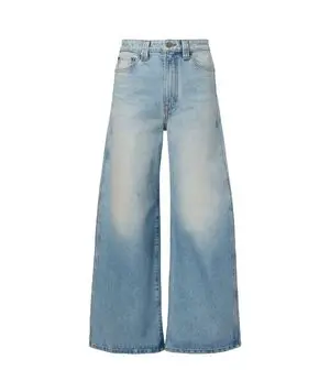 Khaite Delina High-rise Wide-leg Jeans - Blue