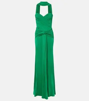 THE NEW ARRIVALS ILKYAZ OZEL Gathered Ruched Gown