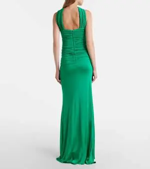 THE NEW ARRIVALS ILKYAZ OZEL Gathered Ruched Gown
