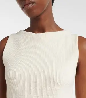 RÓHE Knitted Organic Cotton Top - Beige