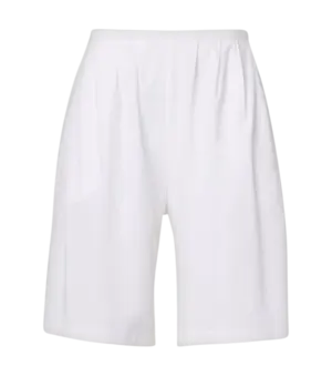 Khaite Poppy Cotton Bermuda Shorts - White