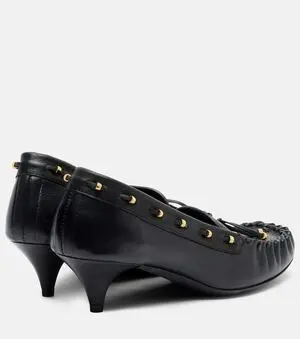 Khaite Milly 45 Leather Pumps - Black