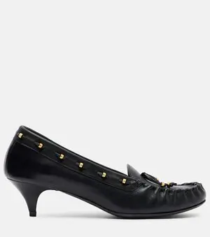 Khaite Milly 45 Leather Pumps - Black