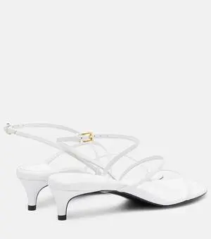Khaite Loop 35 Leather Sandals - White