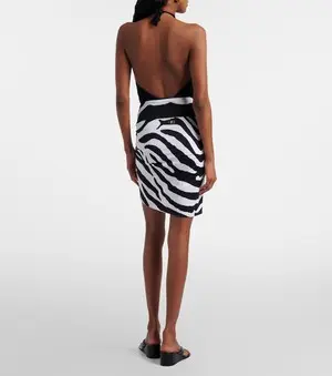 Balmain Zebra-print Beach Cover-up