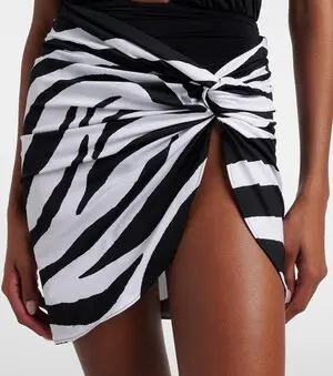 Balmain Zebra-print Beach Cover-up