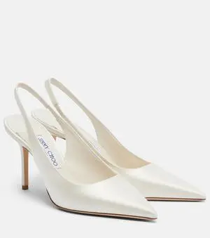 JIMMY CHOO Love Satin Slingback Pumps