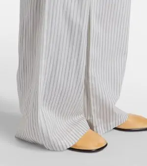 RÓHE Striped Silk And Cotton Wide-leg Pants