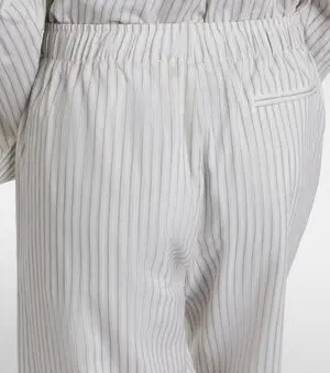 RÓHE Striped Silk And Cotton Wide-leg Pants