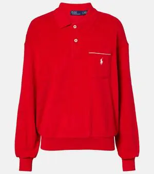 Polo Ralph Lauren Cotton-blend Terry Polo Shirt - Red