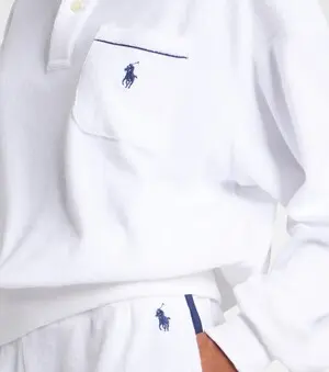 Polo Ralph Lauren Cotton-blend Terry Polo Shirt - White