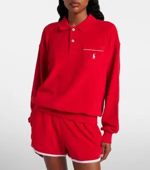 Polo Ralph Lauren Cotton-blend Terry Polo Shirt - Red