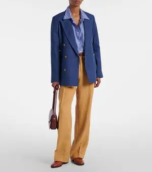 Polo Ralph Lauren Linen Wide-leg Pants - Brown