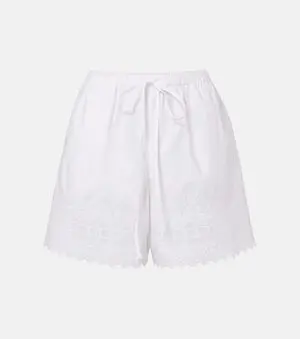 Polo Ralph Lauren Broderie Anglaise Cotton Poplin Shorts - White
