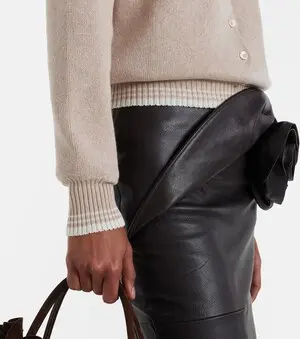 Magda Butrym Cotton And Cashmere Cardigan - Beige