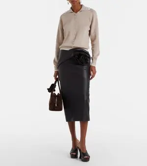 Magda Butrym Cotton And Cashmere Cardigan - Beige