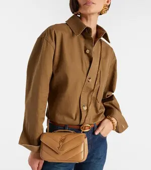 Saint Laurent Loulou Mini Leather Shoulder Bag