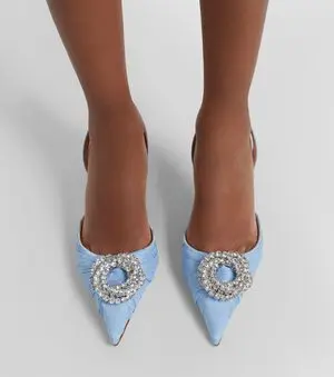 Mach & Mach Galaxy Embellished Organza Slingback Pumps
