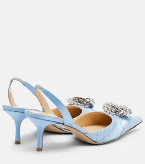 Mach & Mach Galaxy Embellished Organza Slingback Pumps