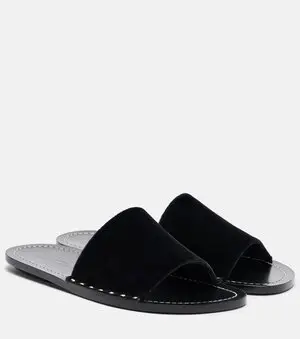 TOTEME Studded Velvet Slides