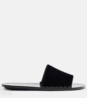 TOTEME Studded Velvet Slides