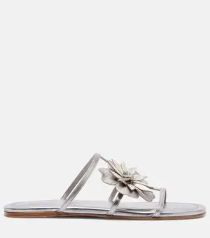 Zimmermann Floral-appliqué Leather Sandals