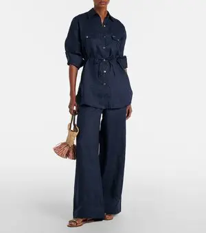 Melissa Odabash Ariel Linen Shirt