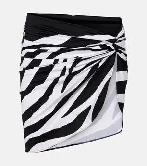 Balmain Zebra-print Beach Cover-up - Black