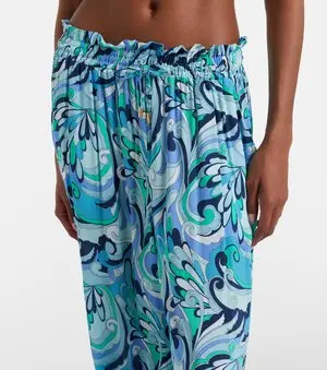 Melissa Odabash Reese Printed Palazzo Pants