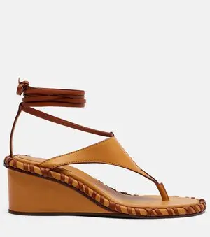 Zimmermann Leather Wedge Sandals