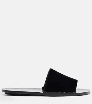 TOTEME Studded Velvet Slides