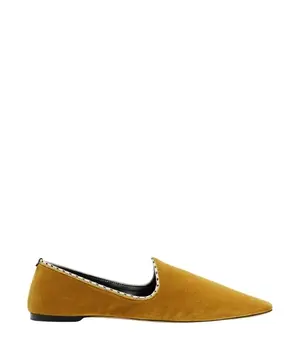 TOTEME Velvet Slip-on Loafers - Yellow