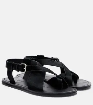 A.emery Ora Calf Hair Sandals - Black