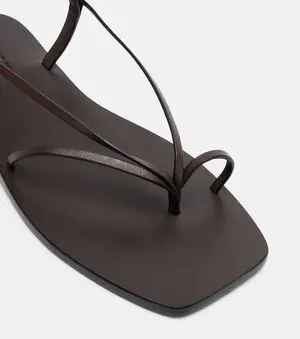 A.emery Nolan Leather Thong Sandals - Brown