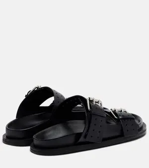 A.emery Leon Leather Slides
