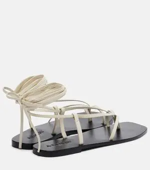 A.emery Nolan Leather Thong Sandals - White