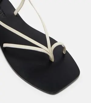 A.emery Nolan Leather Thong Sandals - White
