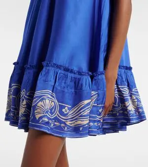 Poupette St Barth Cleo Embellished Floral Minidress