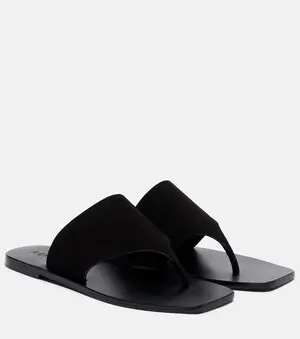 A.emery Paton Suede Thong Sandals - Black
