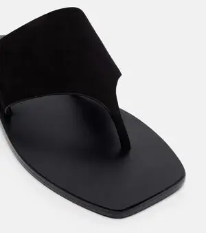A.emery Paton Suede Thong Sandals - Black