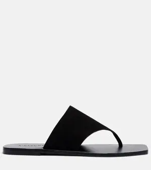 A.emery Paton Suede Thong Sandals - Black