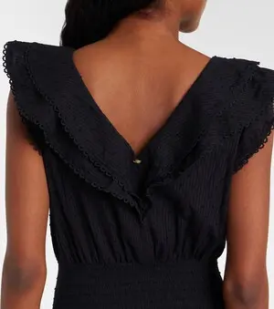 Poupette St Barth Della Ruffled Cotton Minidress