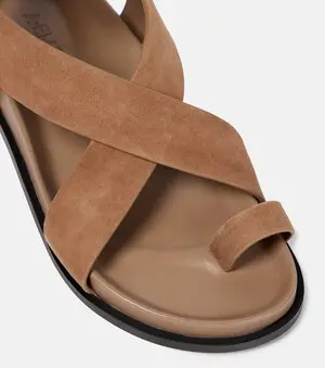 A.emery Jalen Suede Sandals With Ankle Strap - Brown