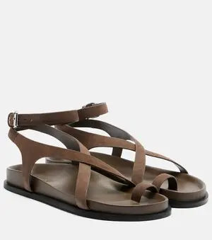 A.emery Jalen Suede Sandals With Buckle-fastening Ankle Strap - Grey