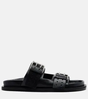 A.emery Leon Leather Slides