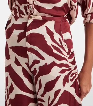 Poupette St Barth Clea Animal-print Palazzo Pants - Brown