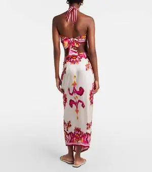 Poupette St Barth Dana Printed Wrap Skirt