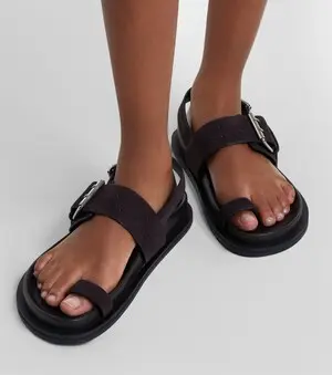 A.emery Hattie Suede Sandals - Black