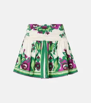 Poupette St Barth Colleen Floral Mini Skirt - Green